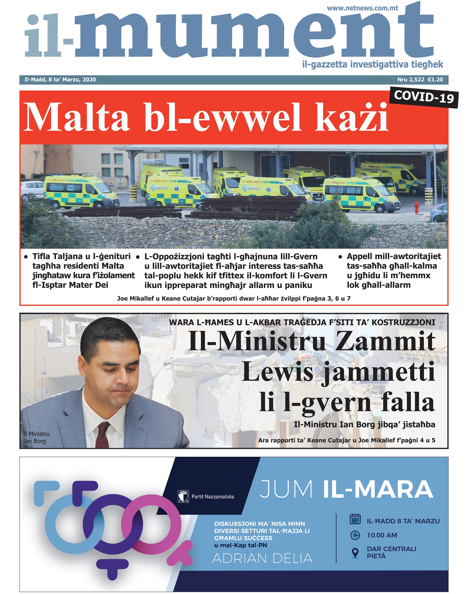 Il-faċċata ta’ il-mument tal-Ħadd 8 ta’ Marzu - NETnews