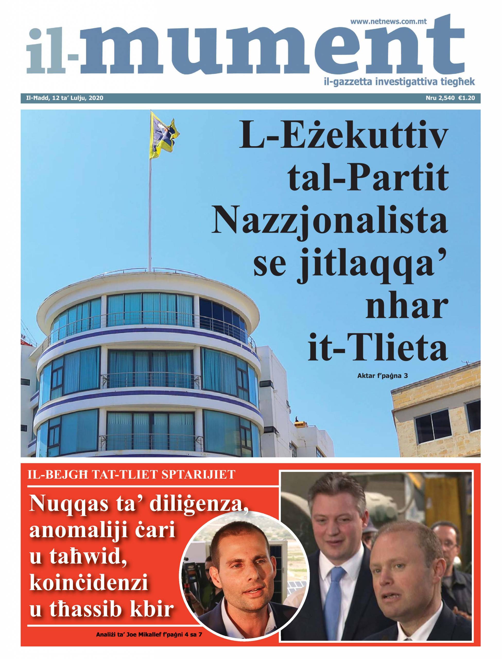 Il-faċċata ta' il-mument tal-Ħadd 12 ta' Lulju - NETnews