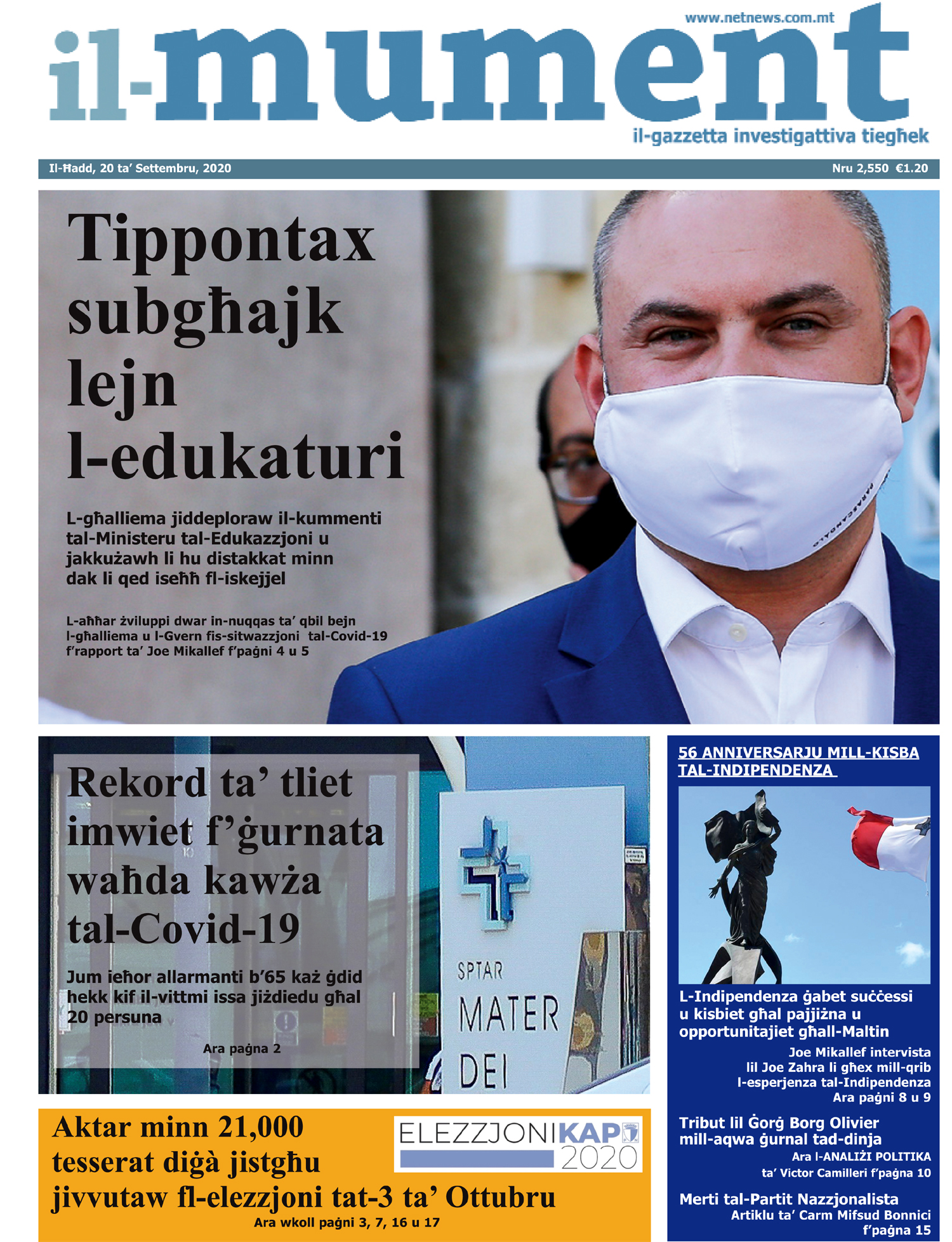 Il-faċċata ta' Il-Mument tal-lum - NETnews