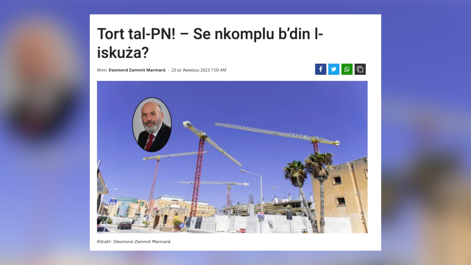 “Gvern li qed jaħsel idu mir-responsabbiltà” - NETnews