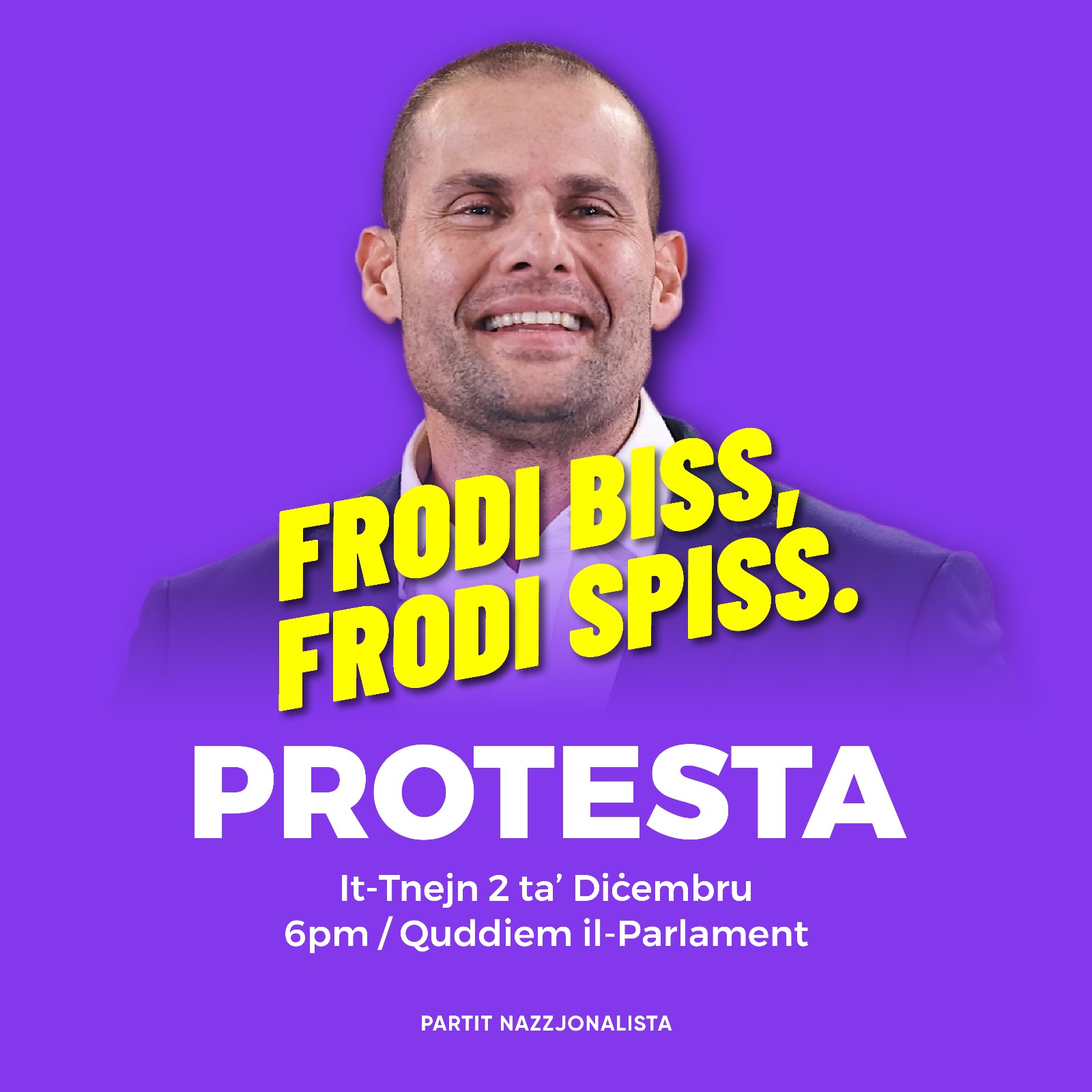 Protesta mill-PN nhar it-Tnejn li ġej quddiem il-Parlament - NETnews