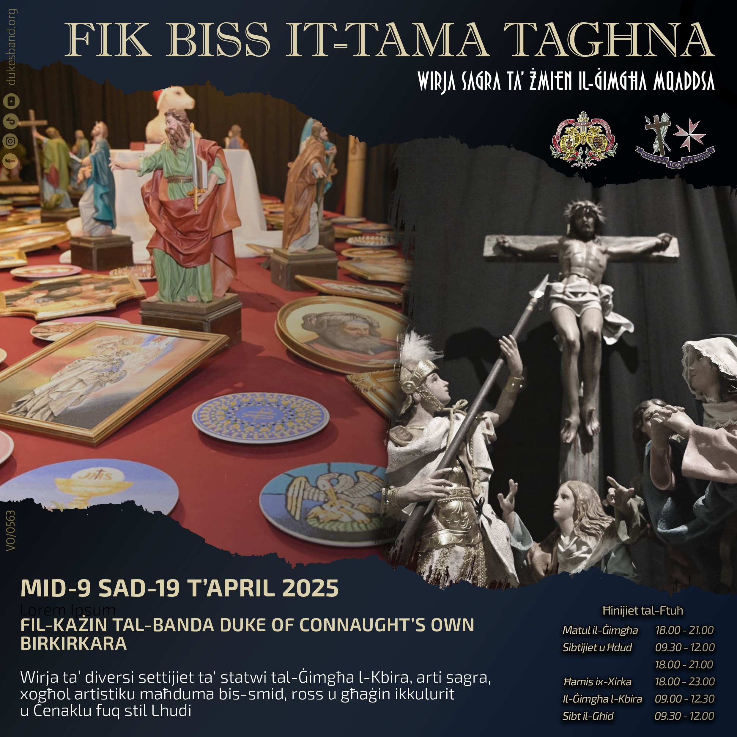 Wirja Sagra "Fik Biss It-Tama Tagħna" mill-Każin Santa Liena Banda Duke ...